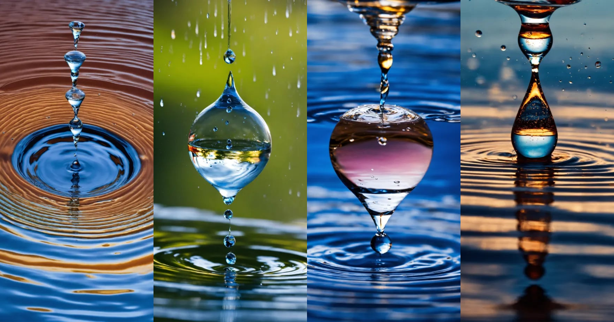 Lexica - 1 drop of water falling on a liquid surface, causing a ripple ...
