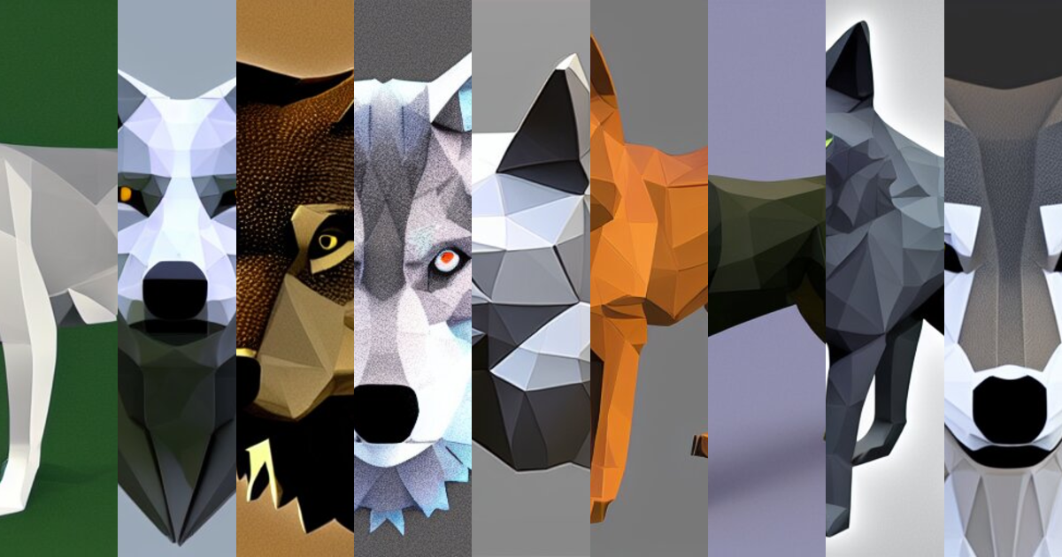 Lexica - Low poly wolf