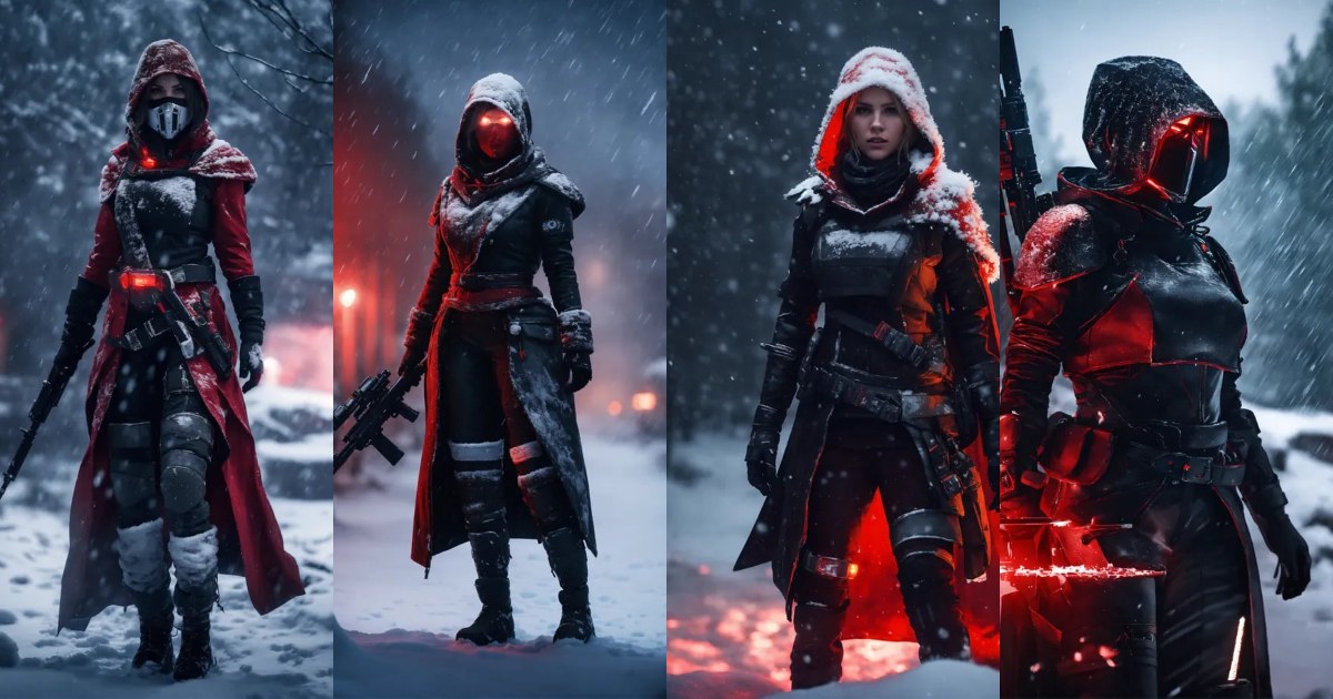 Lexica - A femal Hunter Gardinen from the Game Destiny 2, distant full ...