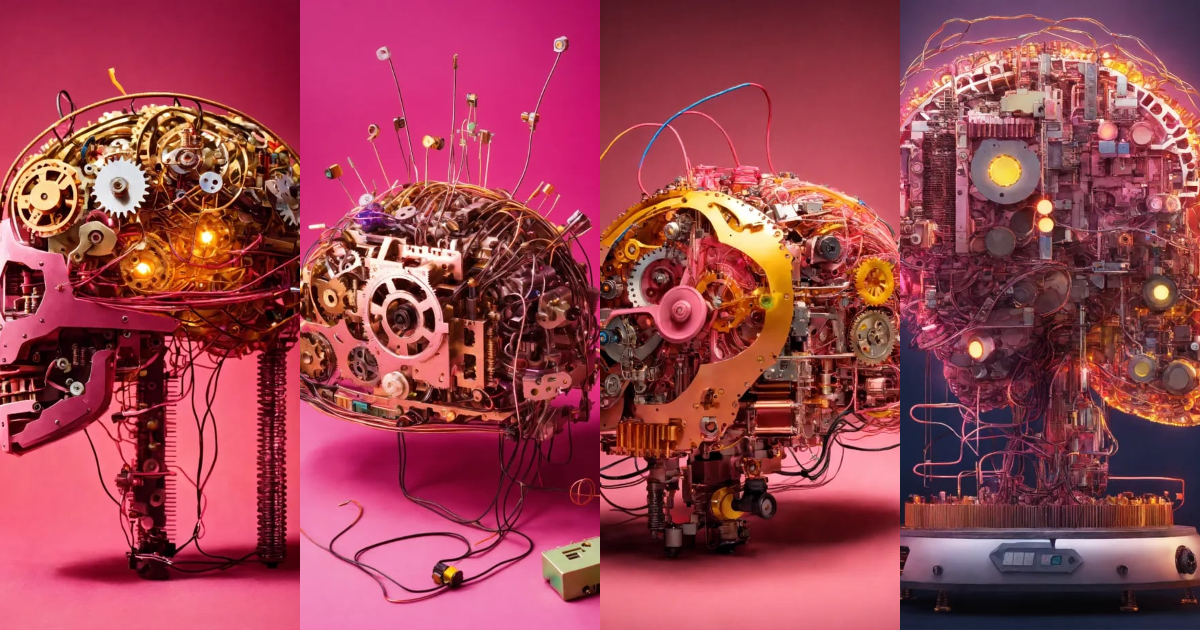 Lexica - Make a brain shaped mechanical elements with wires, cogs ...