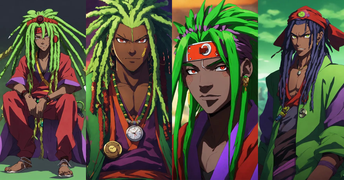 Lexica - African Naruto sage mode Chinoike anime character, fit build ...