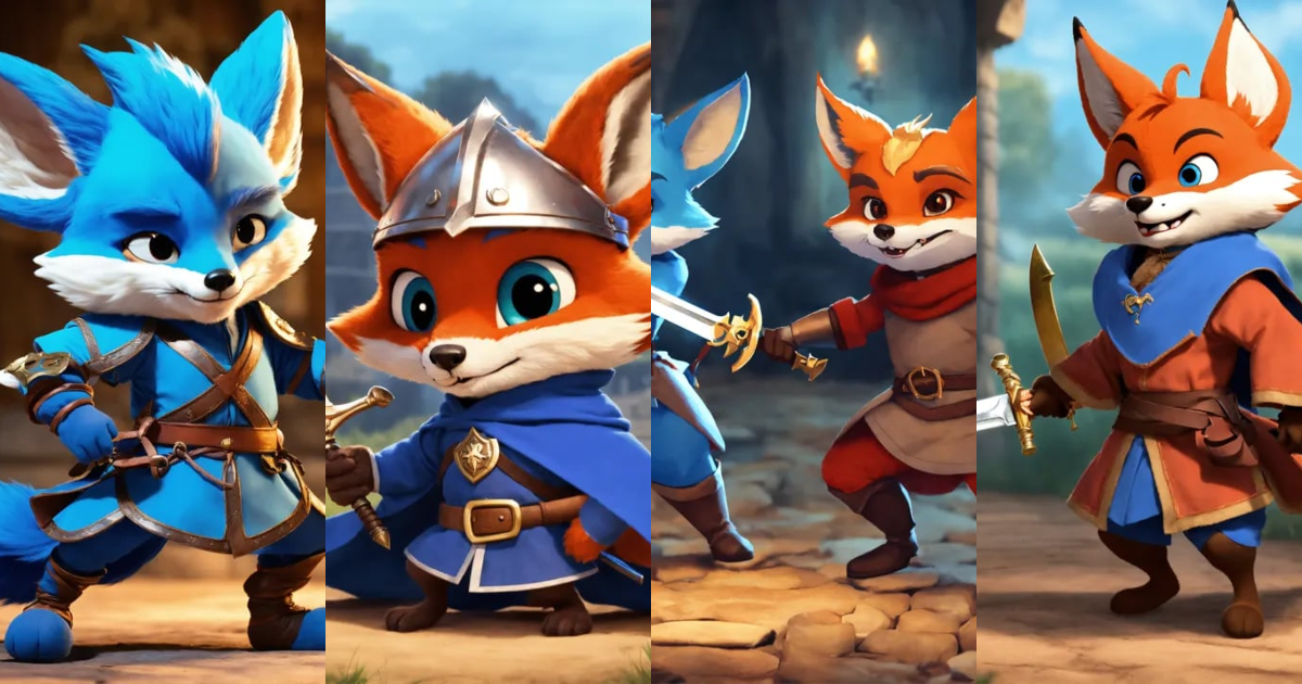 Lexica - The cunning and devilishly imp-like blue animated cartoon fox ...