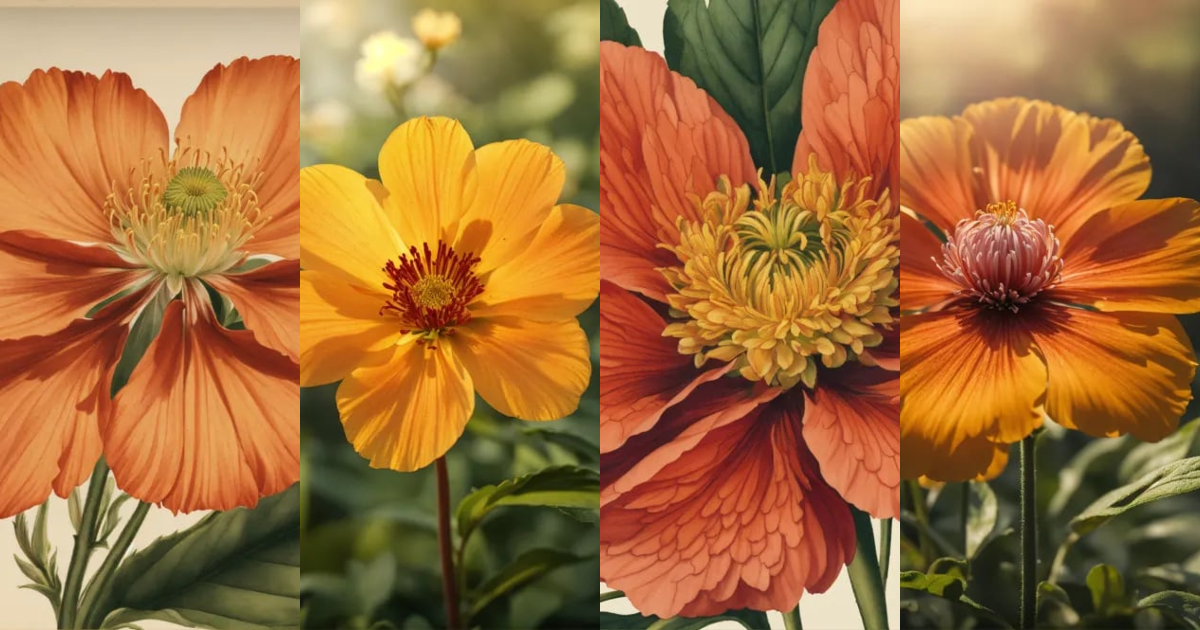 Lexica - Botanical print of a single flower, 8K