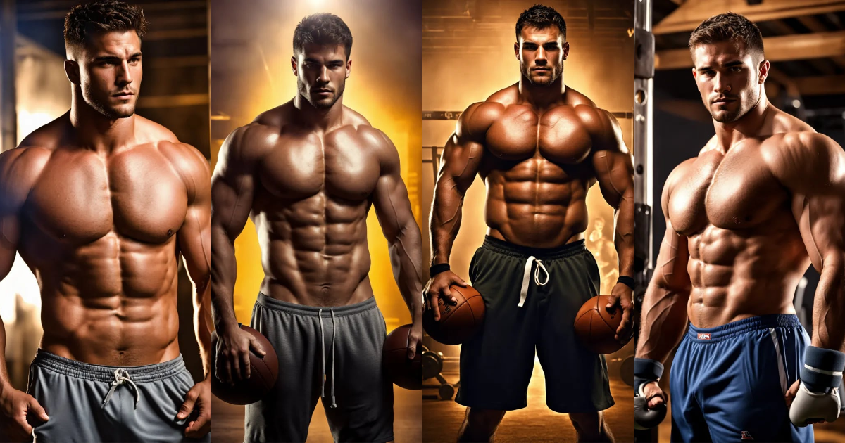 Lexica - Generate an image of a handsome, masculine American football ...
