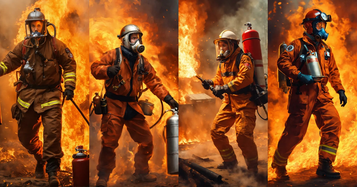 Lexica - This picture captures a person wearing a safety suit and ...