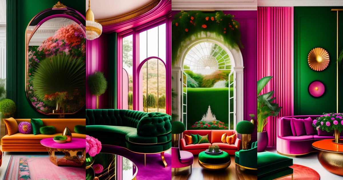 Lexica - Architectural digest photo of a maximalist green solar living ...