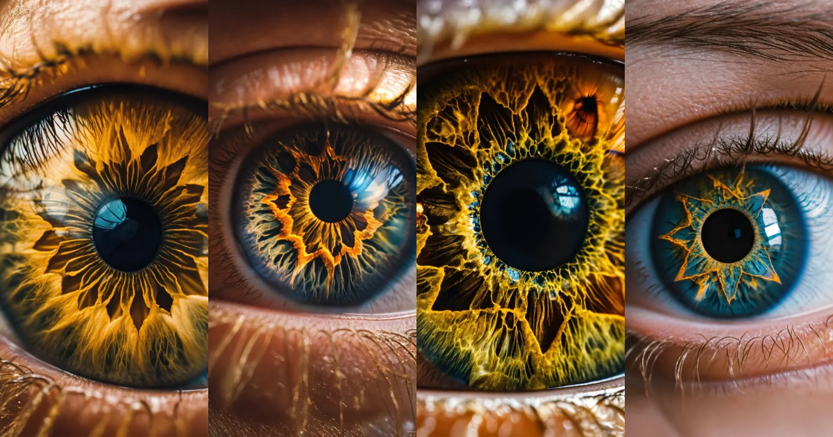 Lexica - Lateral view of an eye with the iris looking like a star