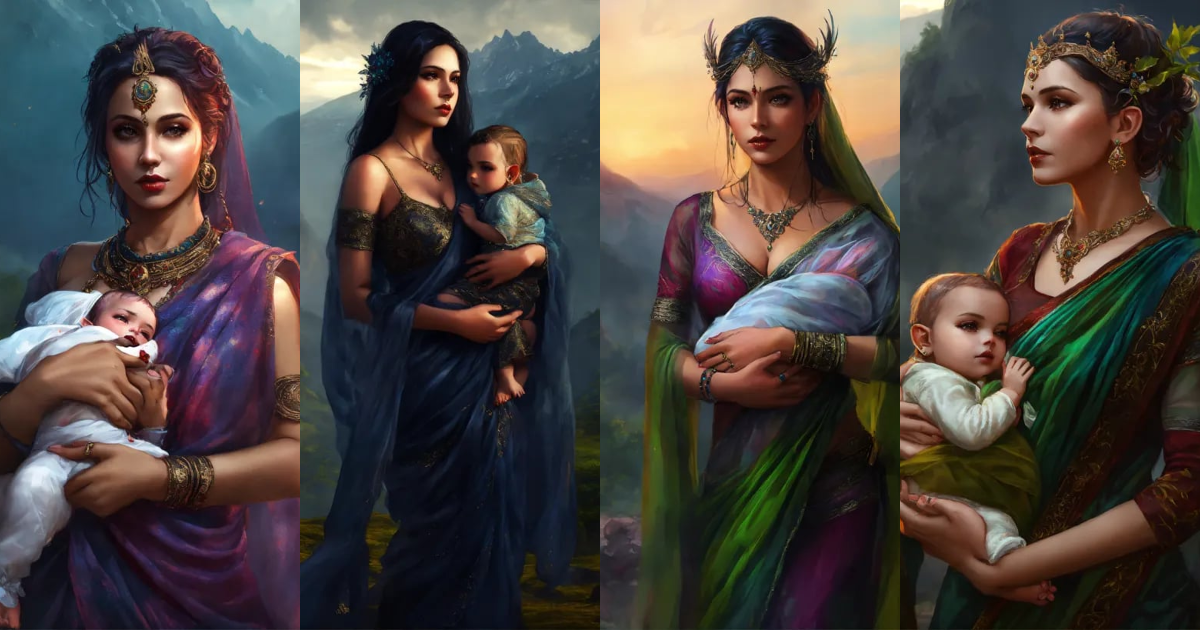 Lexica - Realistic gothic digital art women portrait with transparent ...