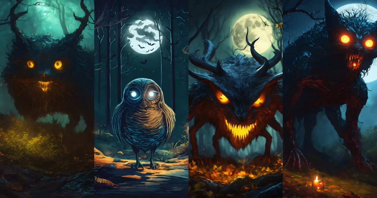 Lexica - A creature lurking, with eyes that gleamed, In the moonlit ...