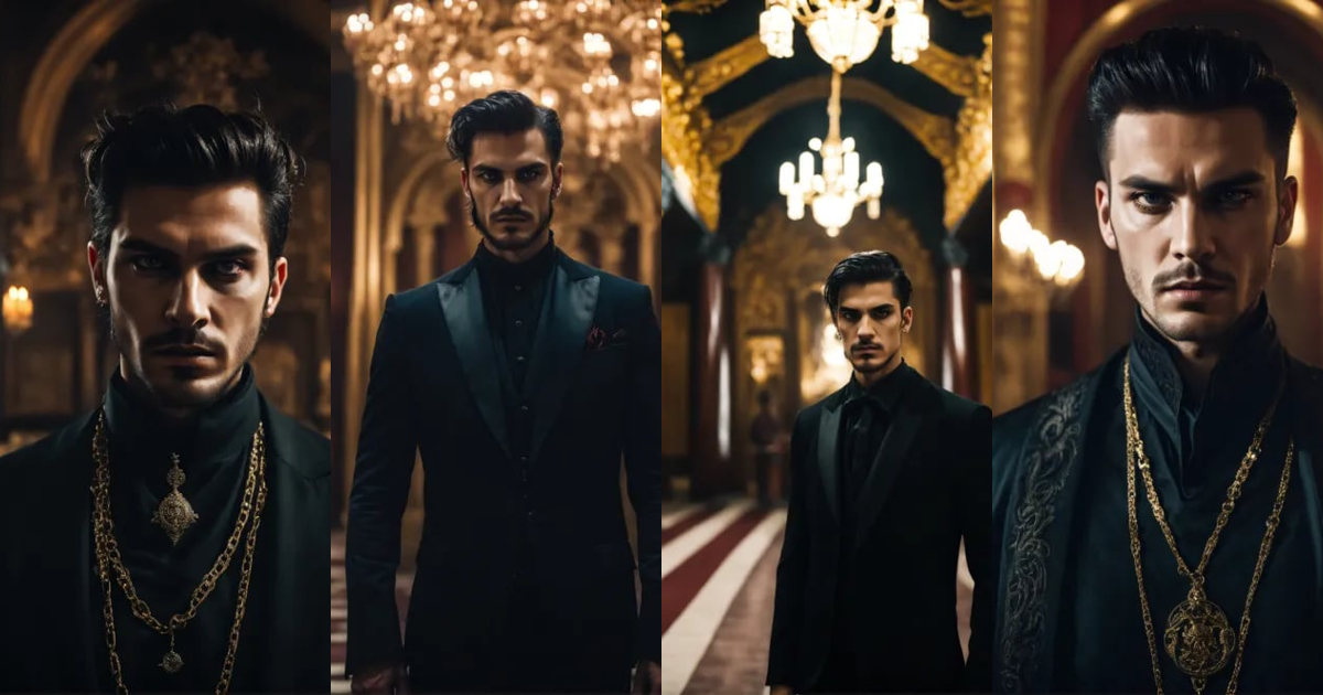 Lexica - Sinister and dramatic portrait of a young handsome evil cult ...