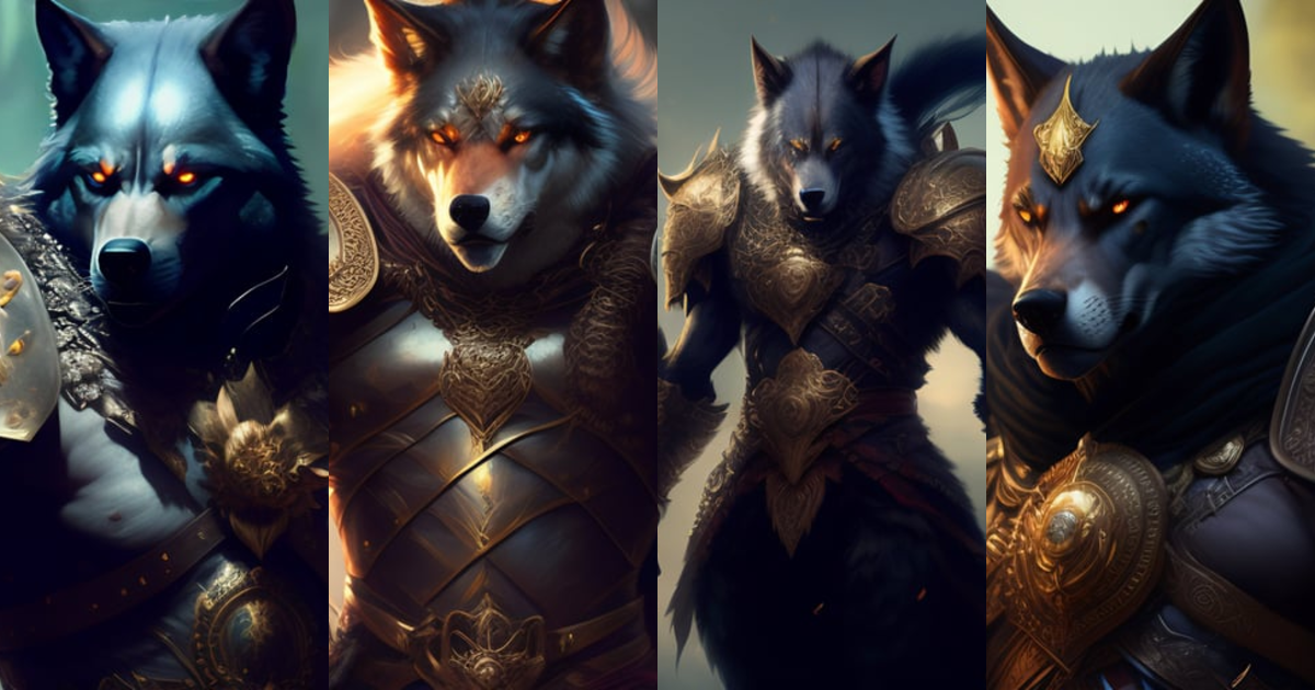 Lexica - Werewolf, beautiful detailed armor, magic roses, romantic ...