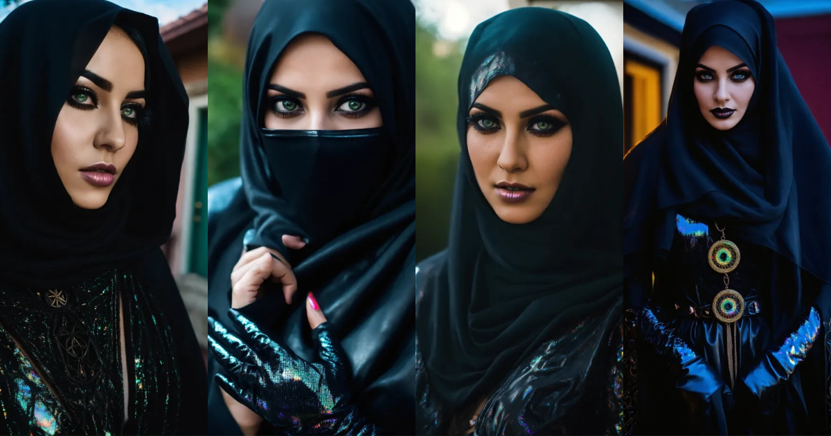 Lexica - Evil occult satanic goth hypnotic Arabian Woman with doom gaze ...