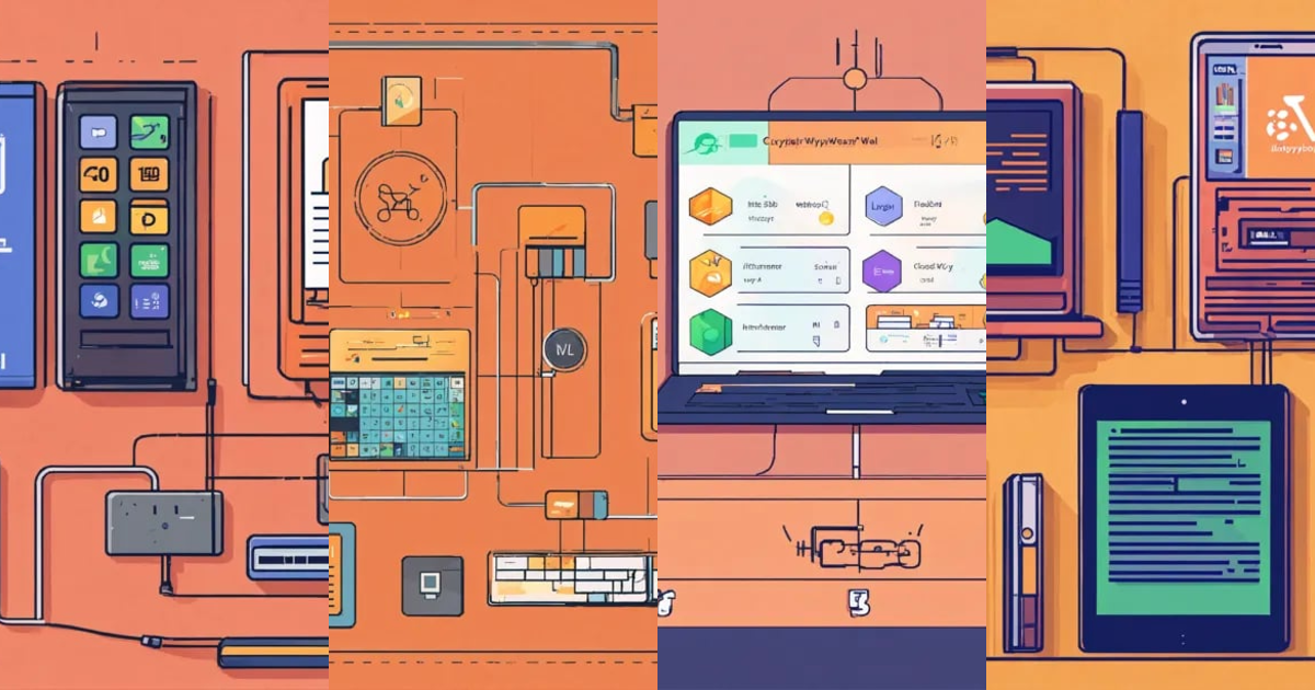 Lexica - A minimal illustrated image depicting web3 crypto wallets, ledger hardware wallets ...