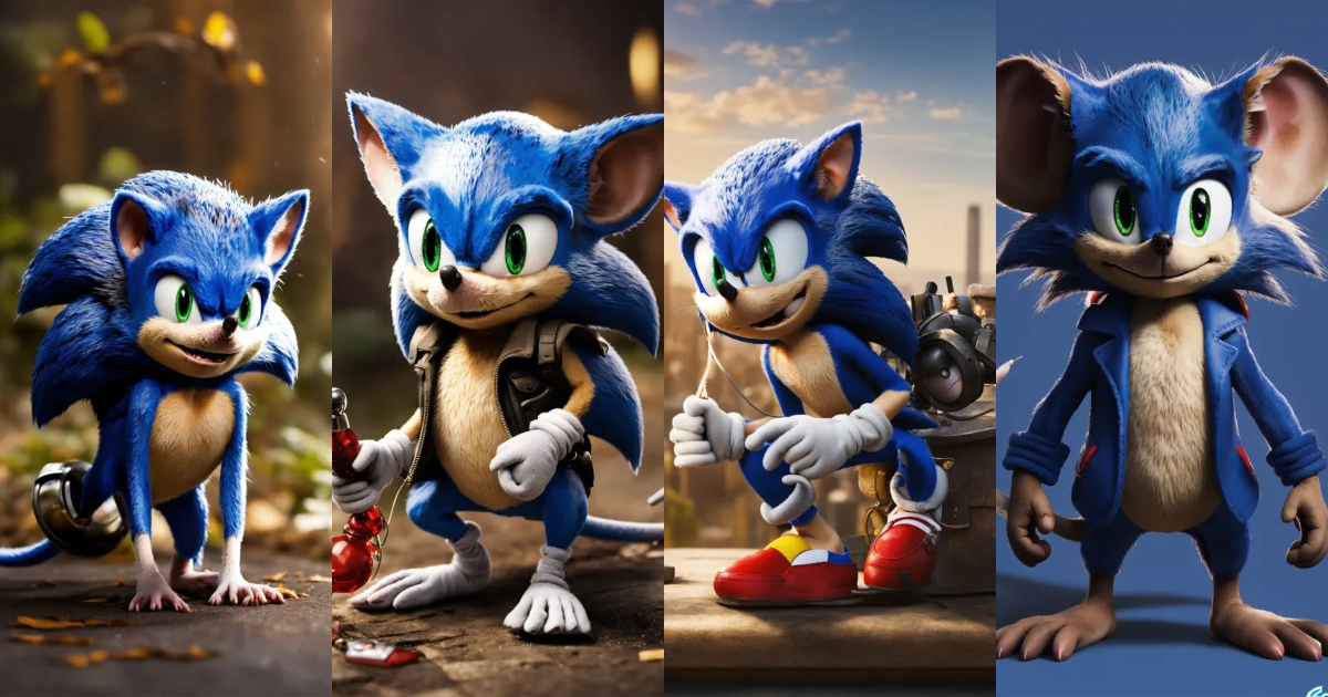 Lexica - Sonic the Hedgehog as a rat