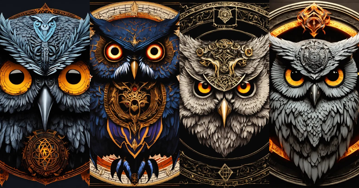 Lexica - Evil Demonic Digital Owl God Head, hyper advanced occultic ...