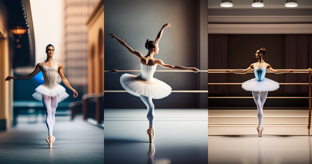 Lexica - Full body photo of a ballet dancer made from rope