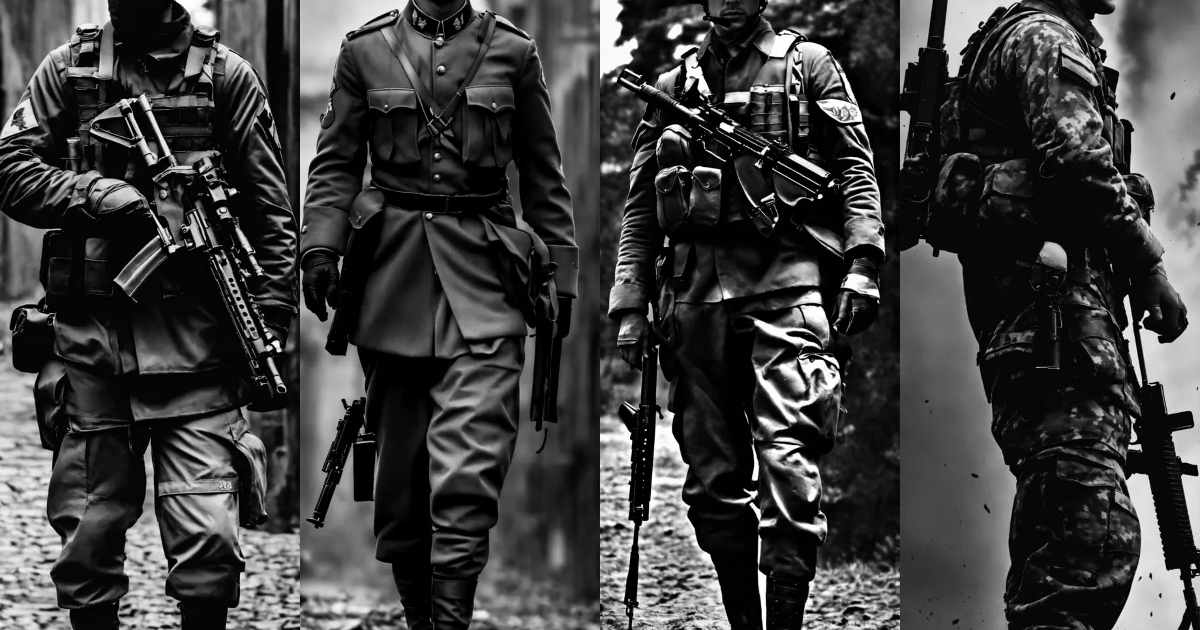 Lexica - Soldat sur le front noir et blanc