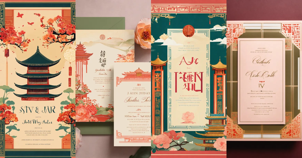Lexica - A beautiful, modern wedding invitation inspired by asian cultures