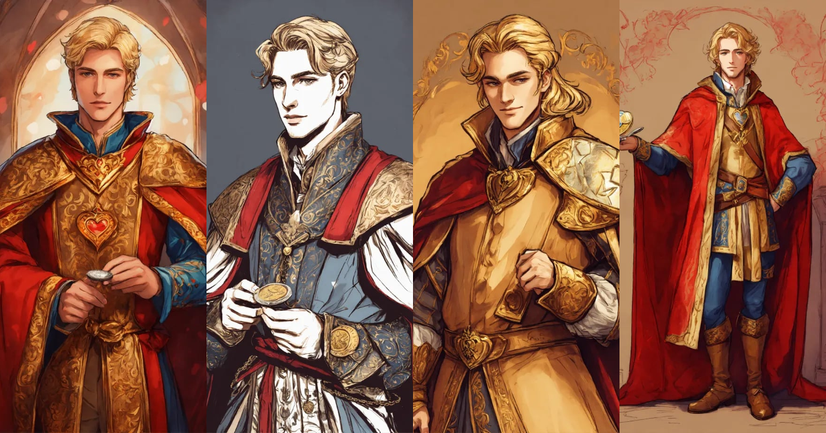 Lexica - Sketch of handsome clever blonde nobleman with a fancy ...