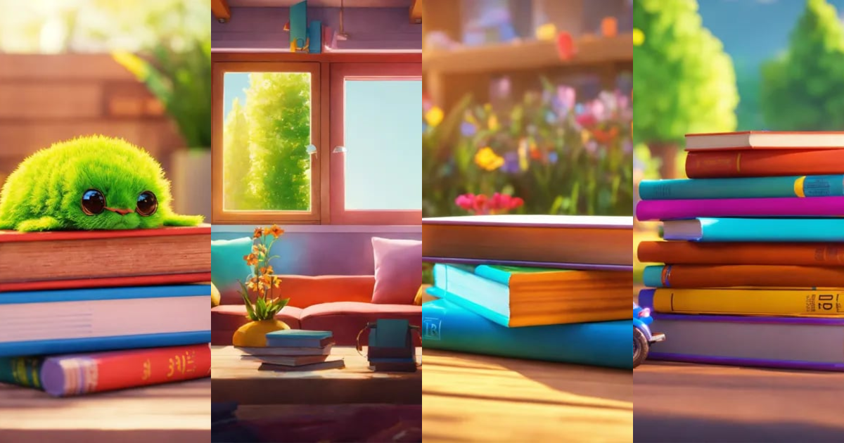 Lexica - Books, cute, 8k, unreal engine, perfect, bright colors, funny, safe, secure
