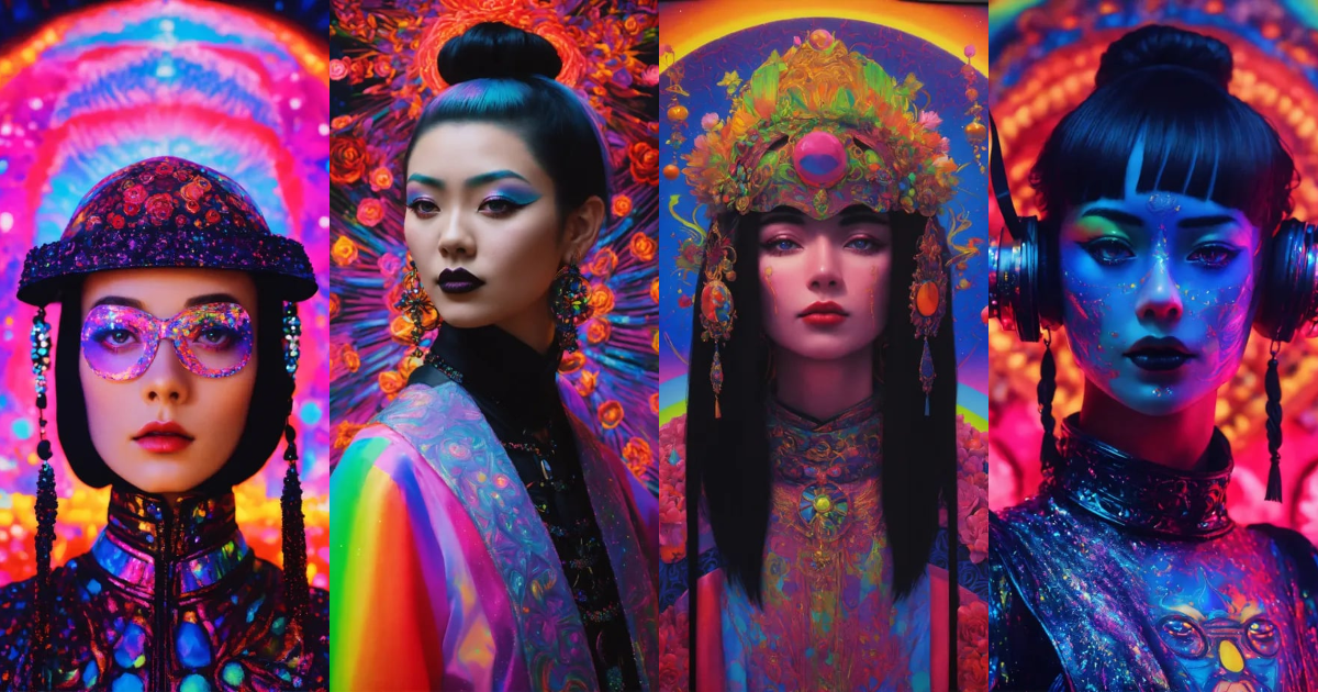 Lexica - Photorealistic 3D portrait of Gorgeous Goth emo samurai Family ...