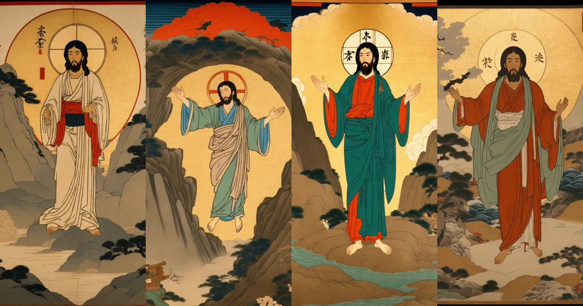 Lexica - Jesus Christ rising from the dead in glory, empty tomb, edo ...