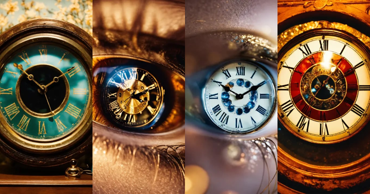 Lexica - An inspiring photograph of a awe-filled eye reflecting time ...