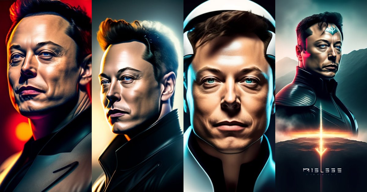 Lexica - Elon Musk as an evil cyborg