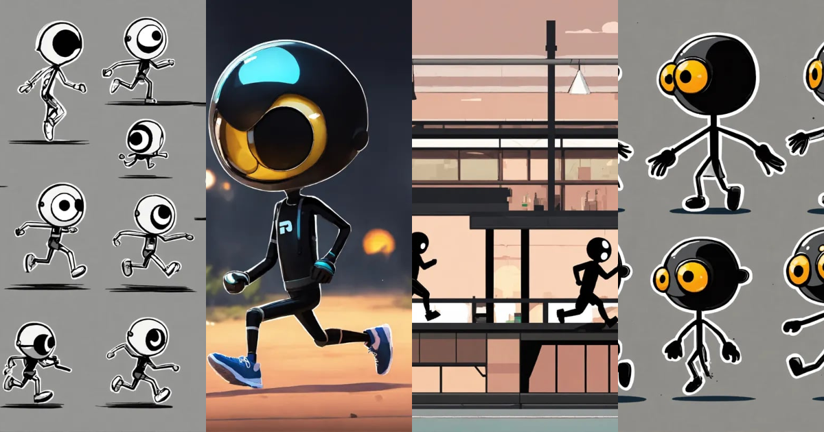 Lexica - Stickman figure, for Endless Runner 2D game, big eyes, cute ...