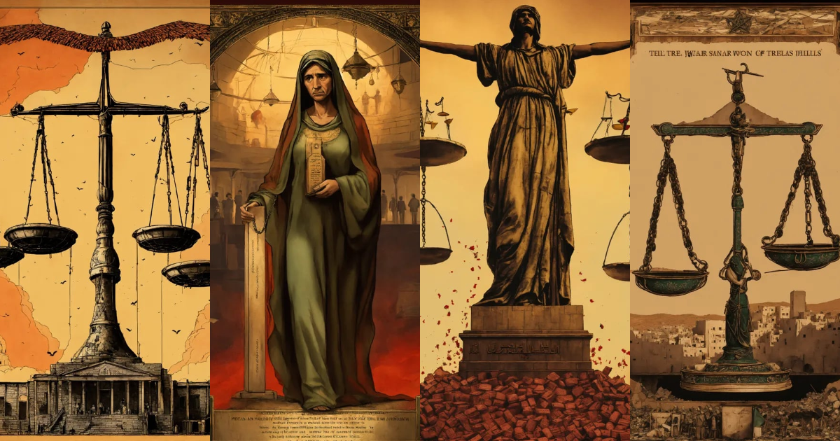 Lexica - "A design expressing the trial of war criminals who ...
