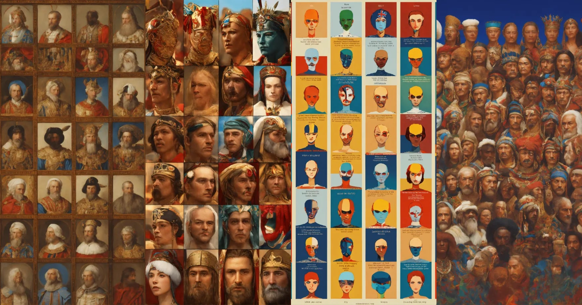 Lexica - Many nations, many faces, good anatomy, 8k