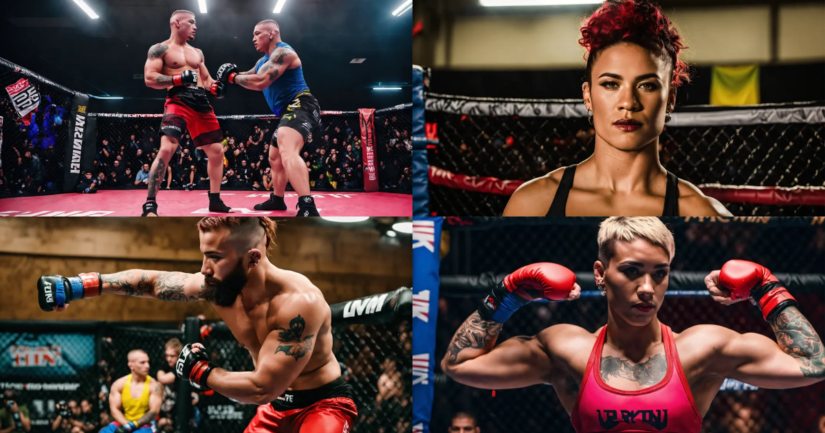 Lexica - Create a photo of lgbtq mma fighters trans