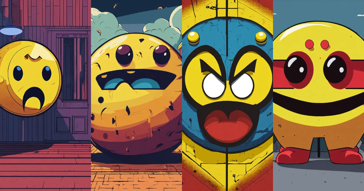 Lexica - An angry pacman front facing