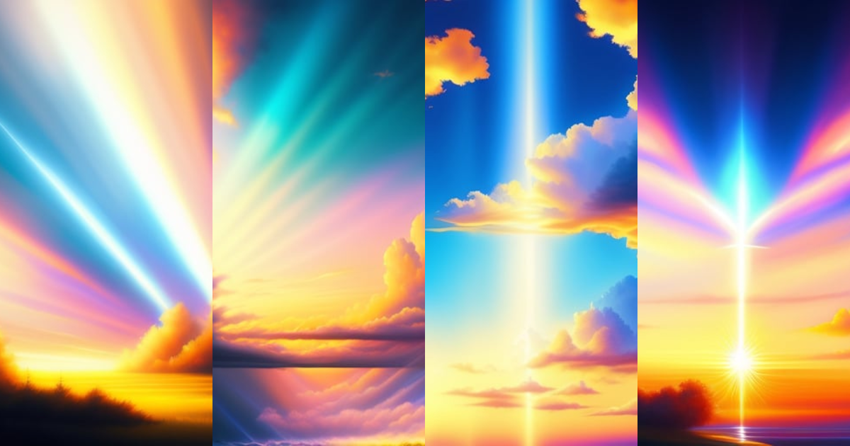 Lexica - Horizontal background, with clouds, splendor, angelic, rays of ...