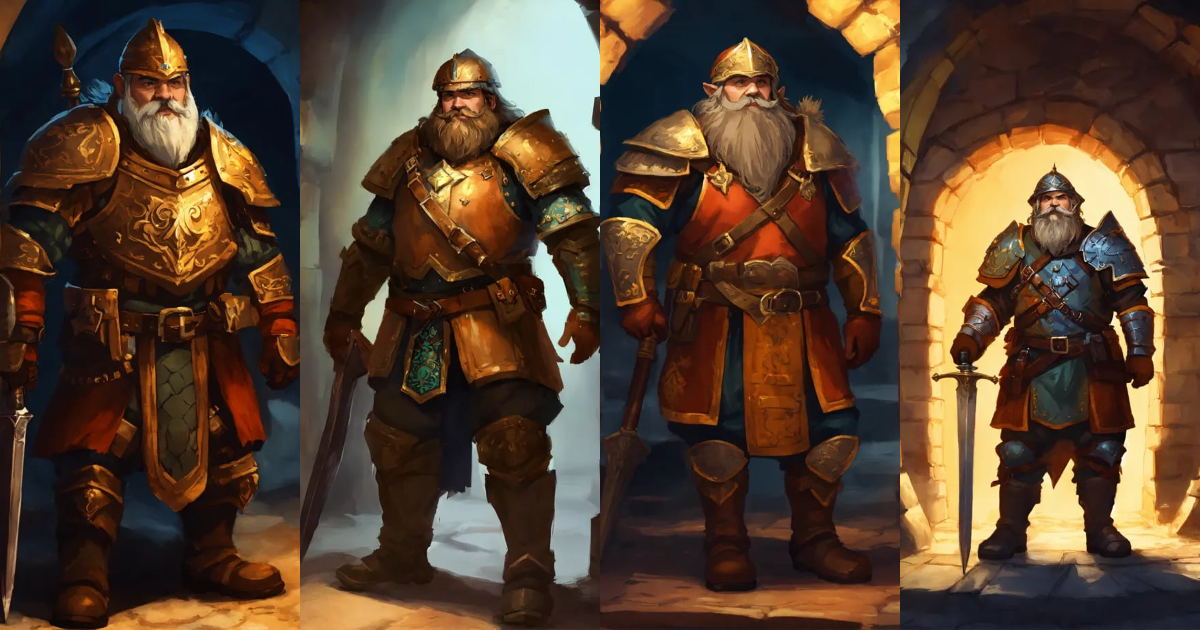 Lexica - A dwarf soldier with loriga segmentada armour in a underground ...