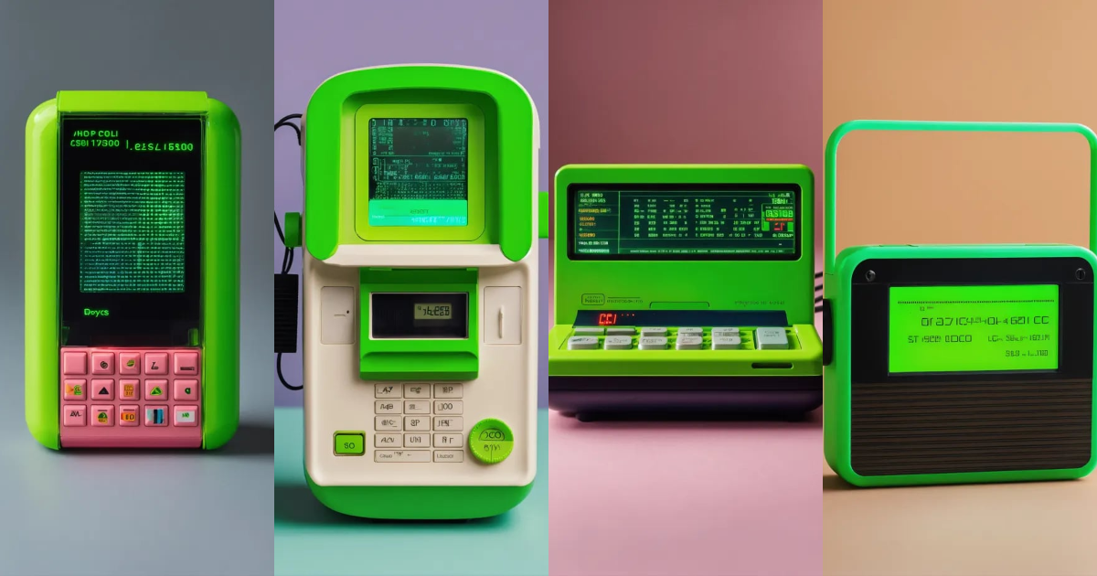 Lexica - Retro futuristic very simple small compact device that accepts ...