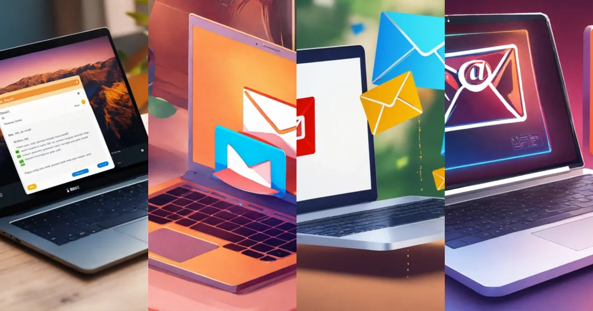 Lexica - Email address on laptop illustration