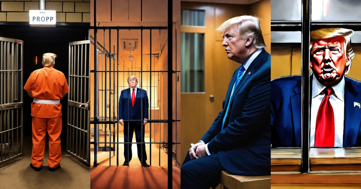 Lexica - Donald Trump's first day in prison
