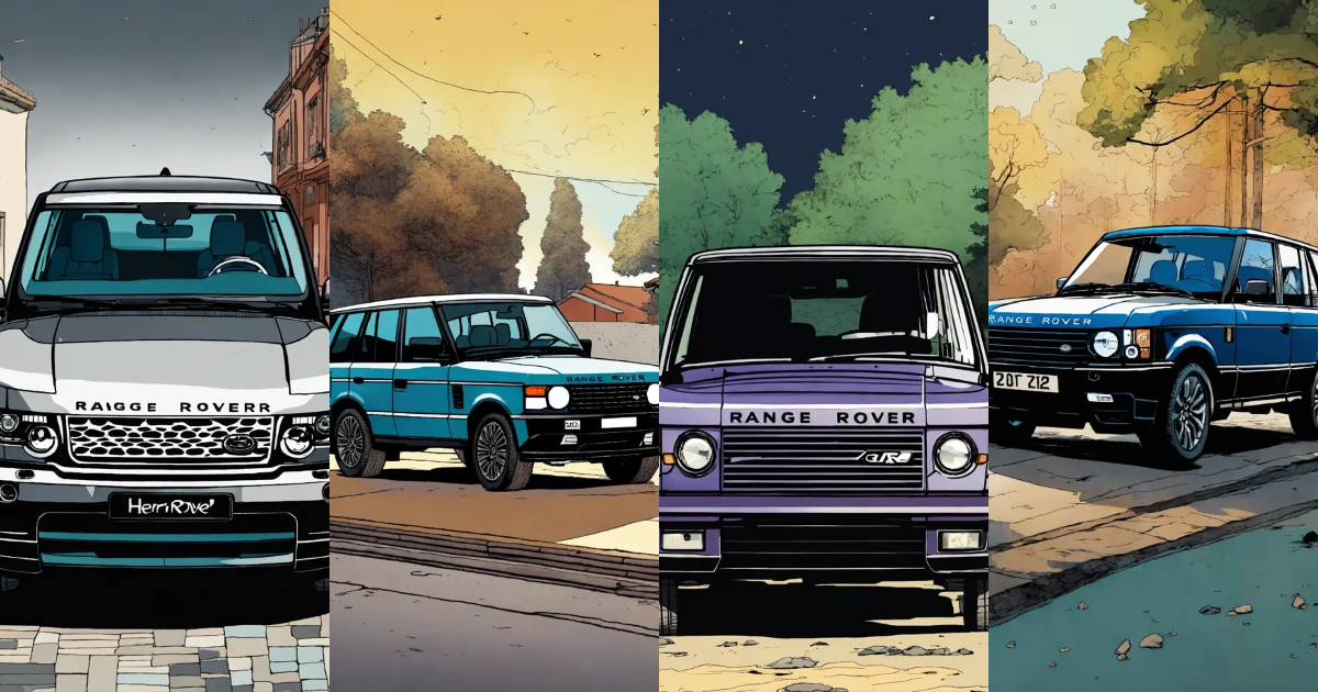 Lexica - Detailed pen and ink illustration of Range Rover Sport 2022 ...