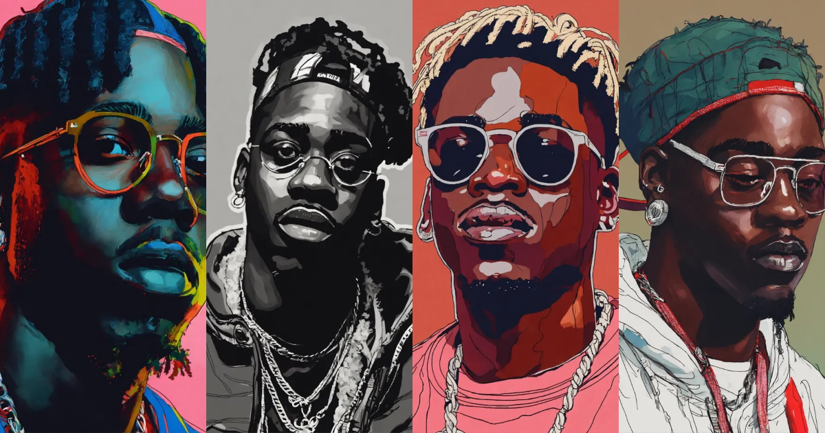 Lexica - Lil Yachty portrait, one line drawing, sketchy dirty scrathy ...