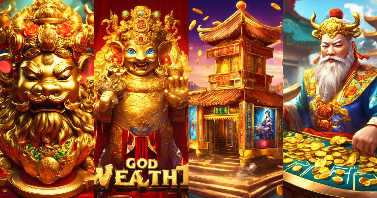Lexica - 3D god of wealth (Chinese) slot machine game impressionistic money