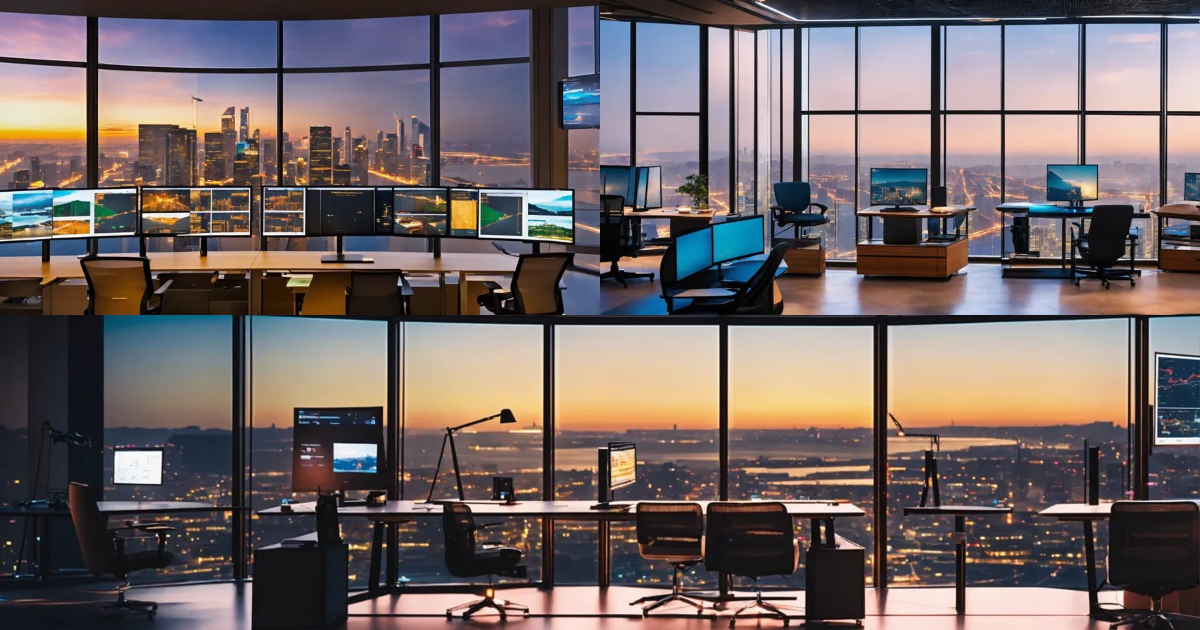 Lexica - Design Multiple monitors displaying real-time data, neat ...