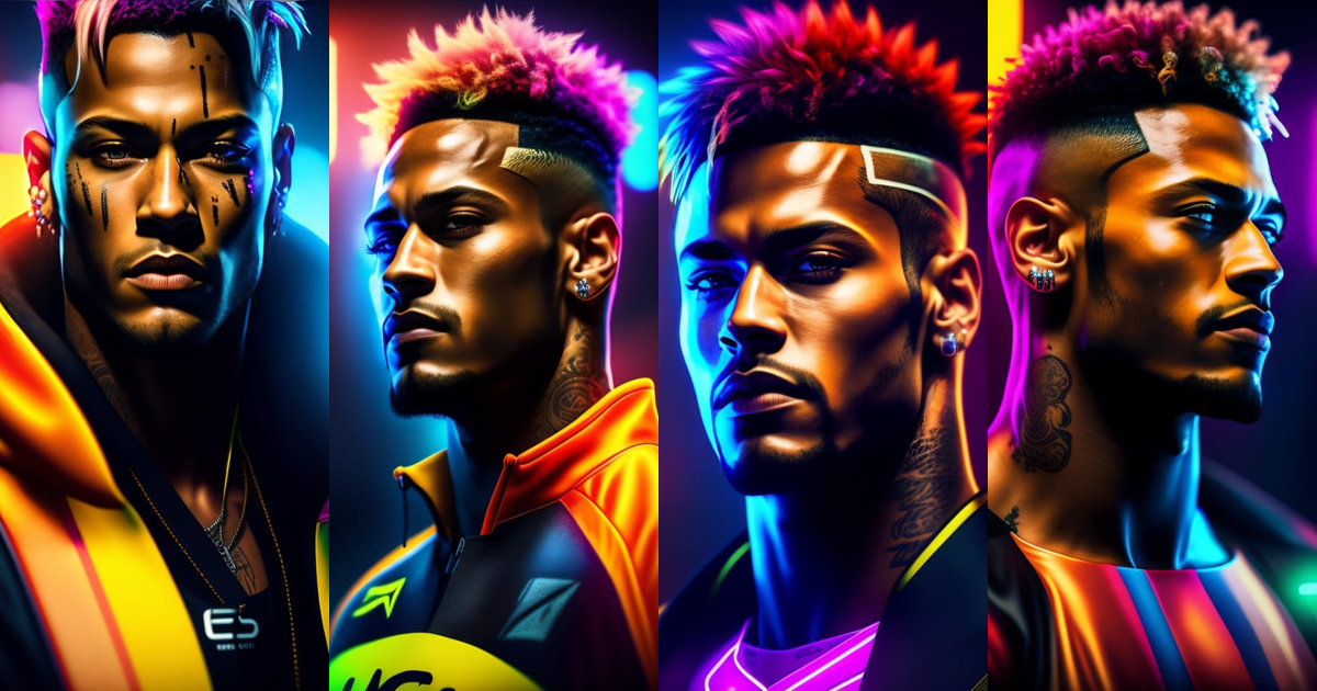 Lexica - Neymar portrait, cyberpunk 2 0 7 7, cyberpunk, photorealistic ...