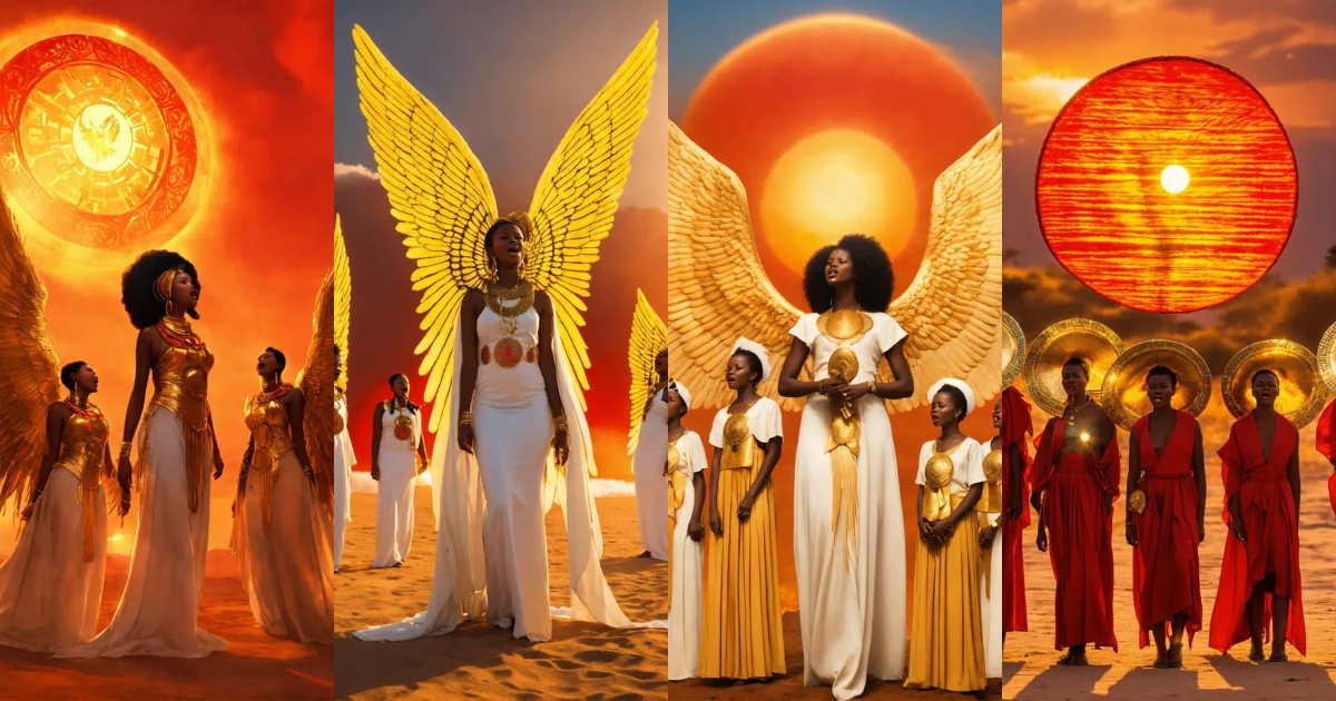 Lexica - The heavenly African angelic choirs with their long golden ...