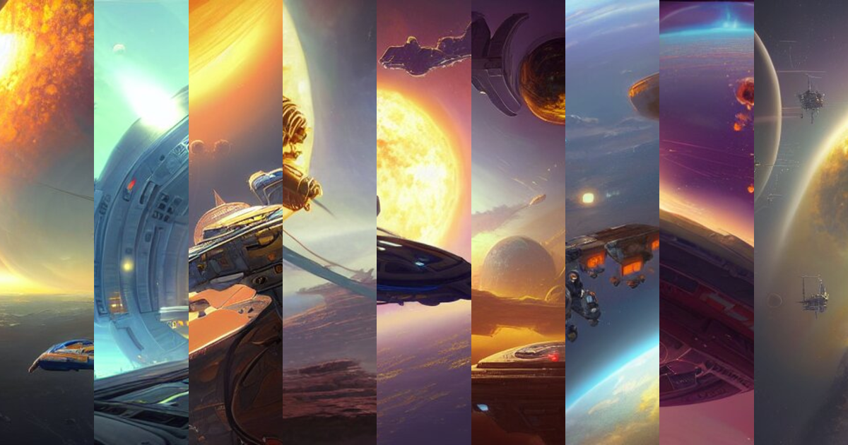 Lexica - A corporate orbital station floating over an amber atmosphere ...