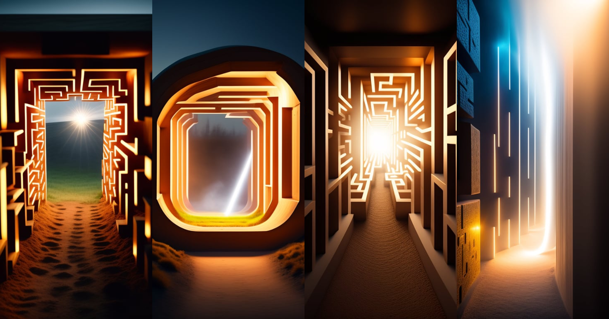 Lexica - Lighting shooting through a maze, taking the shortest route ...