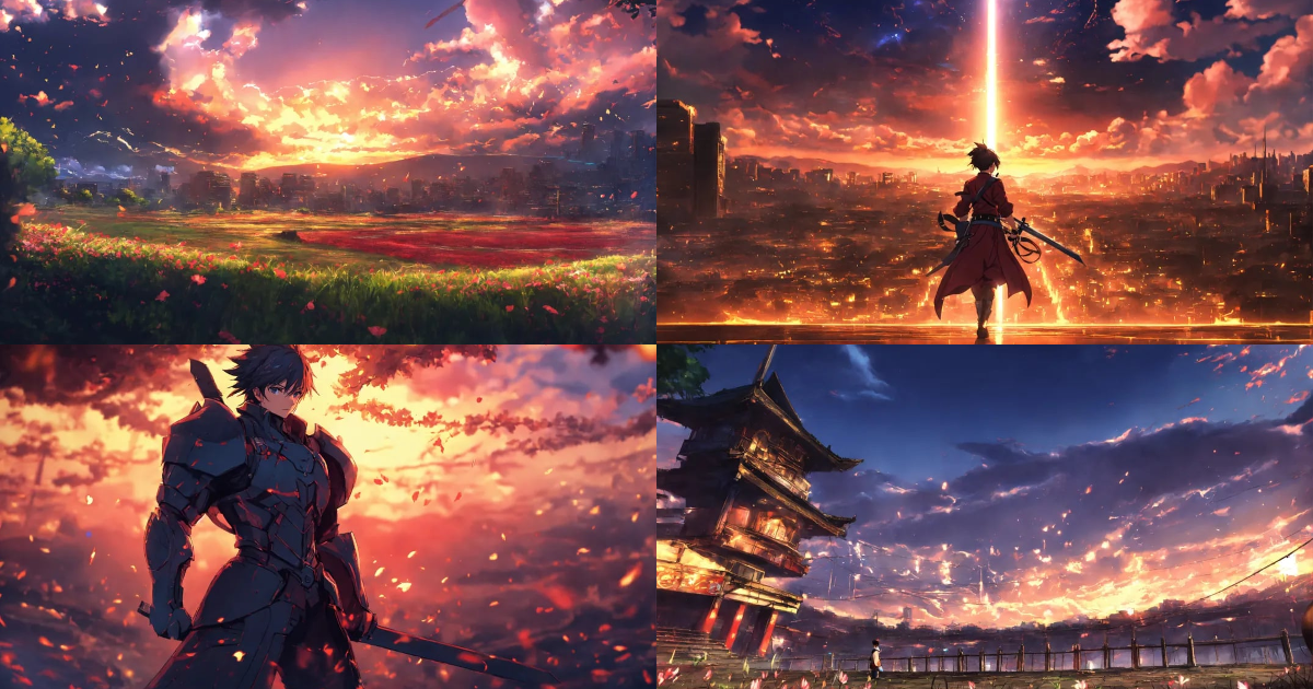 Lexica - Loop background, 4k, anime, battle anime, anime background ...