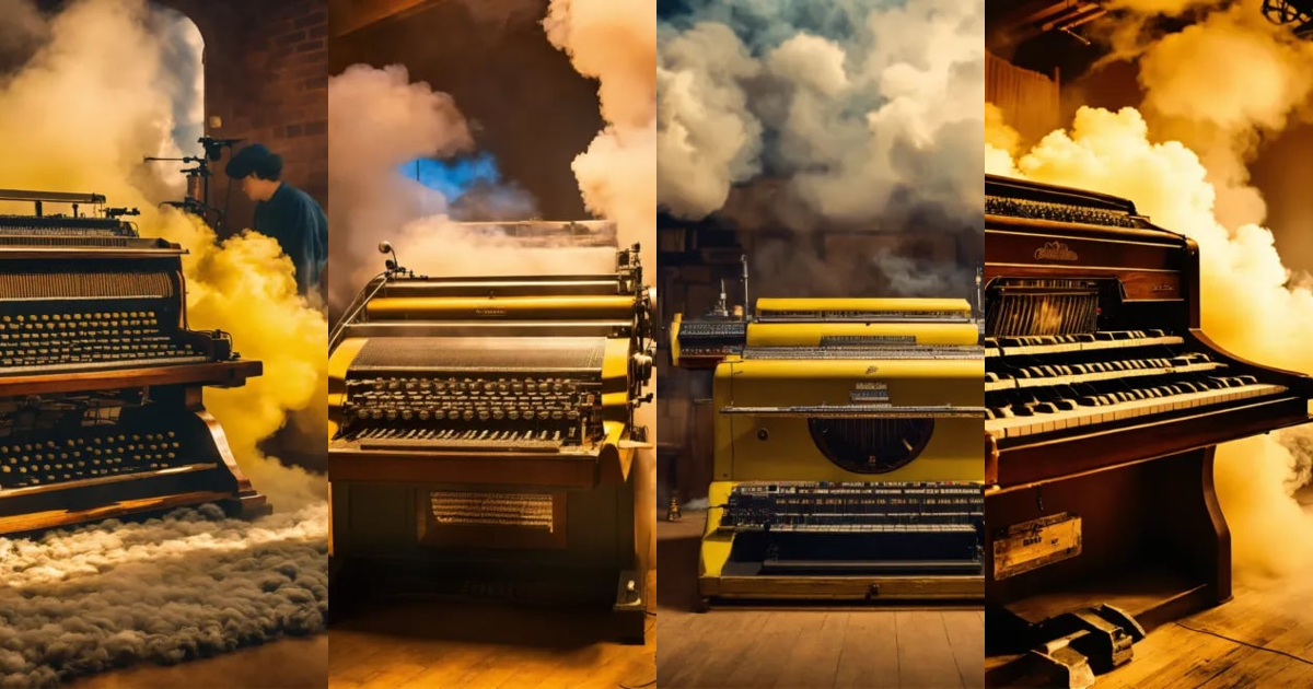 Lexica - ONE GIANT ANTIQUE TYPING MACHINE IN THE MIDDLE OF THE MUSIC ...