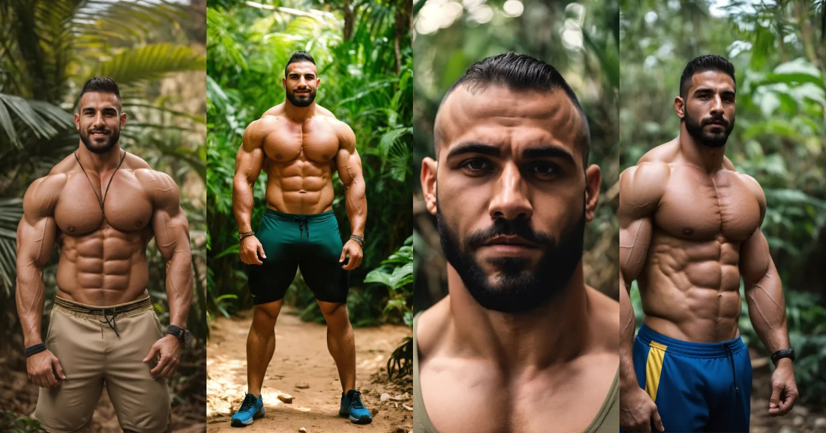 Lexica - 30-year-old man with big muscles, big bodybuilder, Jordanian ...