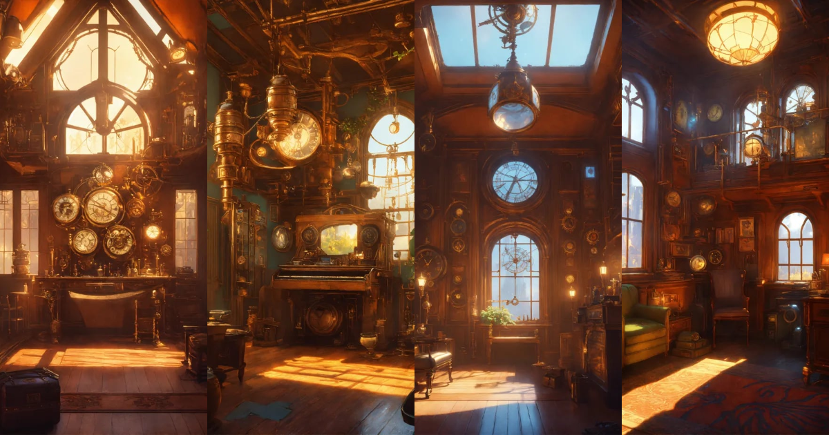 Lexica - Steampunk room, stephen bliss, unreal engine, fantasy art by ...